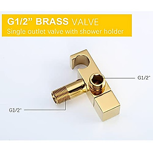 MINJING Handheld Bidet Sprayer, Bathroom Toilet Concealed Single Cold Bidet Spray Set, Square Design Bathroom Bidet Faucet, Solid Brass Shower Douche Kit for Personal Hygiene,Rose Gold