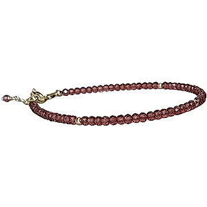 YONKU Garnet bracelet, January birthstone, garnet stacking bracelet, garnet jewelry, gift for w YO-BRACE-7190