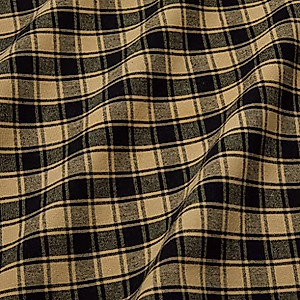 Cackleberry Home Black and Tan French Check Decorative Square Throw Pillow Case Covers Woven Cotton 18 x 18 Inches, Set of 2