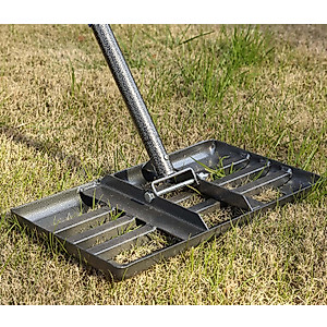 Lawn Leveling Rake, 17x10 Heavy Duty Lawn Leveler with Adjustable Handle Dirt Ground Level Tool for Yard Garden (72 Inch)
