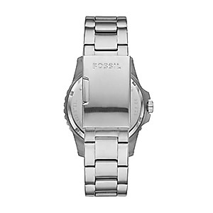 Fossil Men's FB-01 Quartz Stainless Steel Three-Hand Watch, Color: Silver/Black (Model: FS5668)