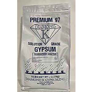 Premium 97 Gypsum-Solution Grade Calcium Sulfate Dihydrate Organic Garden Gypsum, Purest, Most Soluble Mined Gypsum in The World. Improves Crop Quality and Yields.