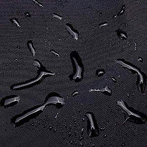 MKMKL Outdoor Garden Round Table dustproof and Rainproof Cover, dustproof Round Barbecue Cover, BBQ Grill Protection Cover,Black,130x71cm