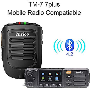 KJD Inrico B01 Wireless Handheld Microphone Bluetooth Version 4.2 PTT for W7 N60 W2PLUS Android Mobile Radio Phone Work with Zello Real PTT NOT Support iOS System 1111