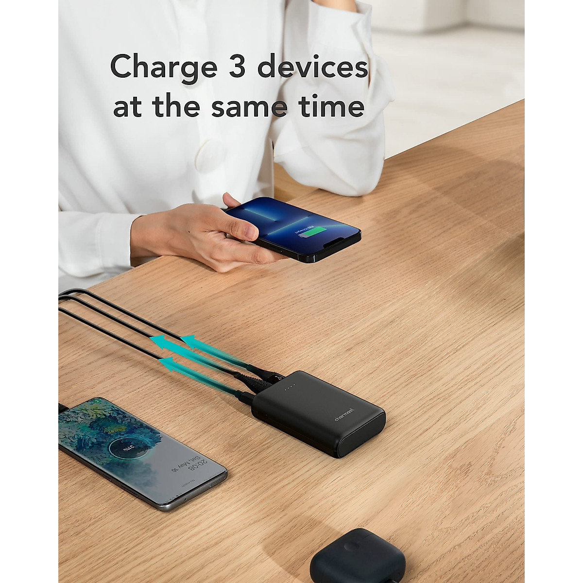 Charmast Portable Charger, Small 10000 Quick Charge Battery Pack, USB C Power Bank Fast Charging Mini Portable Battery Charger for iPhone, Samsung, More Phones