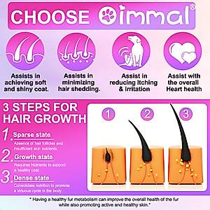 Omega Skin & Coat Soft Chew Supplements for Dogs, Skin Health Chews for Dogs, Allergy and Itch Relief - Skin and Coat Supplement, Reduce Shedding, Omega 3 Fish Oil, Healthy Soft Shiny Hair