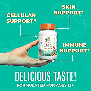 Teen Multivitamin Gummies & Fiber Gummies for Adults Bundle by MaryRuth's | Vitamin C, D and E, B Vitamins | Biotin | Immune Support | Energy, Skin & Hair | Prebiotics | Gut Health & Digestion Support