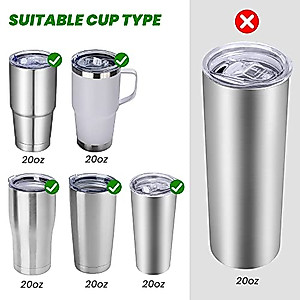 VEGOND Tumbler Replacement Lids for 20 oz Tumblers, Spill Proof Splash Resistant Lids 1pc