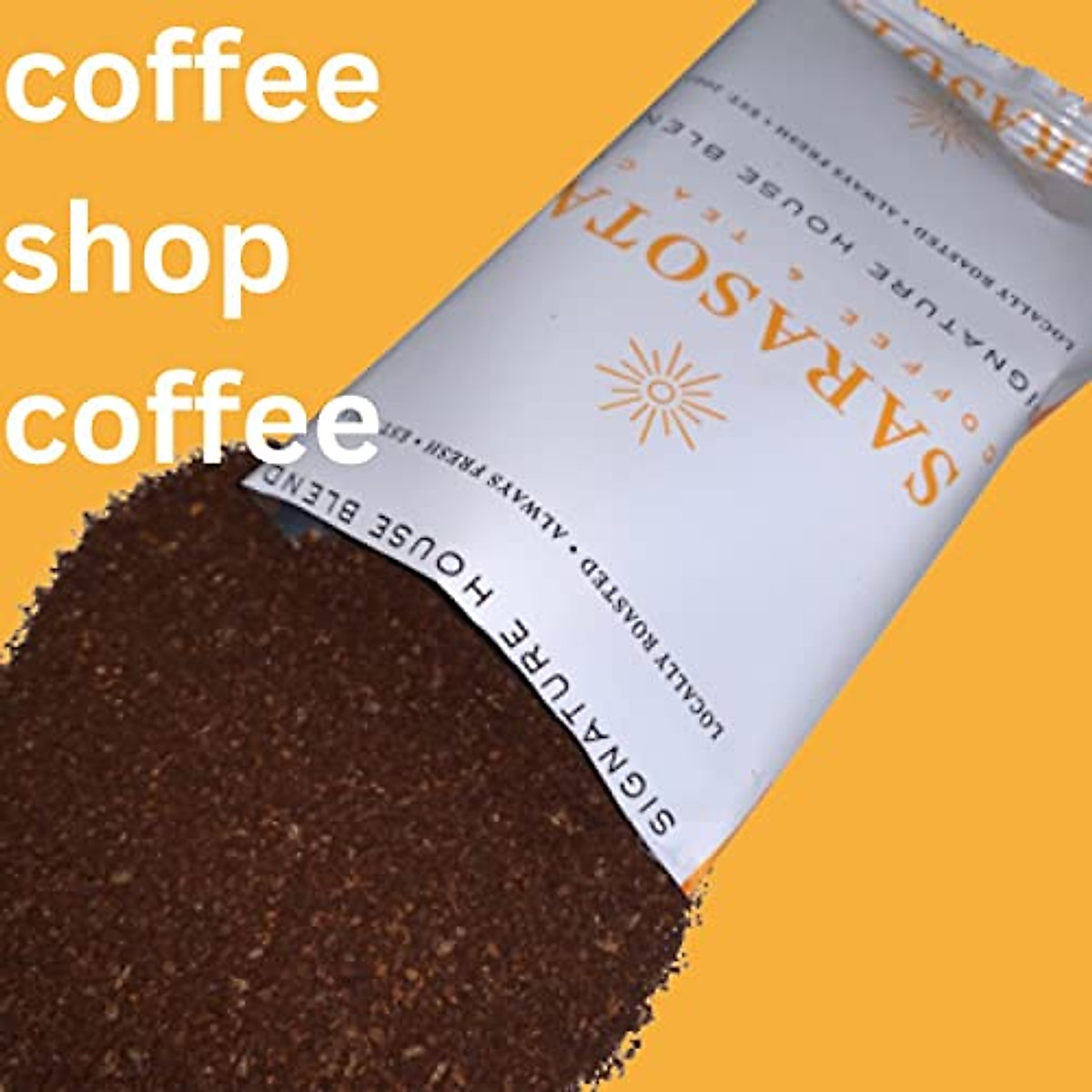 Sarasota Gourmet Coffee Packets, Pre Ground Coffee Packs, Signature House Breakfast Blend Medium Roast, Bulk Single Pot Bags for Drip Coffee Makers, (1.75 oz Bags, Pack of 100)