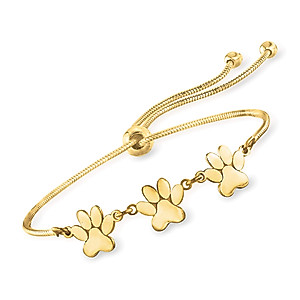 Ross-Simons Paw Print Bolo Bracelet