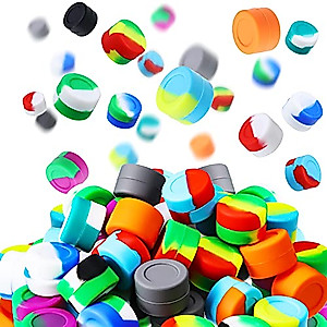 Silicone Wax Containers Non-Stick Silicone Wax Containers Multi Use Storage Jars Oil Concentrate Bottles (100 Pieces,2 ml)
