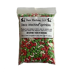 2 Ounce Christmas Trees Dots Ornament Quins Quinns Winter Sprinkles HolidayRed Green Frozen Blizzard Ice Snowflake Sprinkle Mix Third Cup