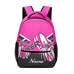 CUXWEOT Rose Red Cheerleaders Cheer Backpack Book Bag Casual Travel Hiking Daypack
