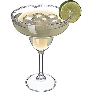 Carlisle FoodService Products Alibi Margarita Glass for Restaurants, Catering, Kitchens, Plastic, 16 Ounces, Clear