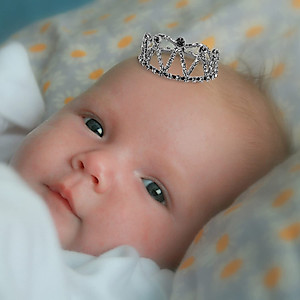 Stephan Baby Girls' Shimmer + Sparkle, Crystal, One Mini Size