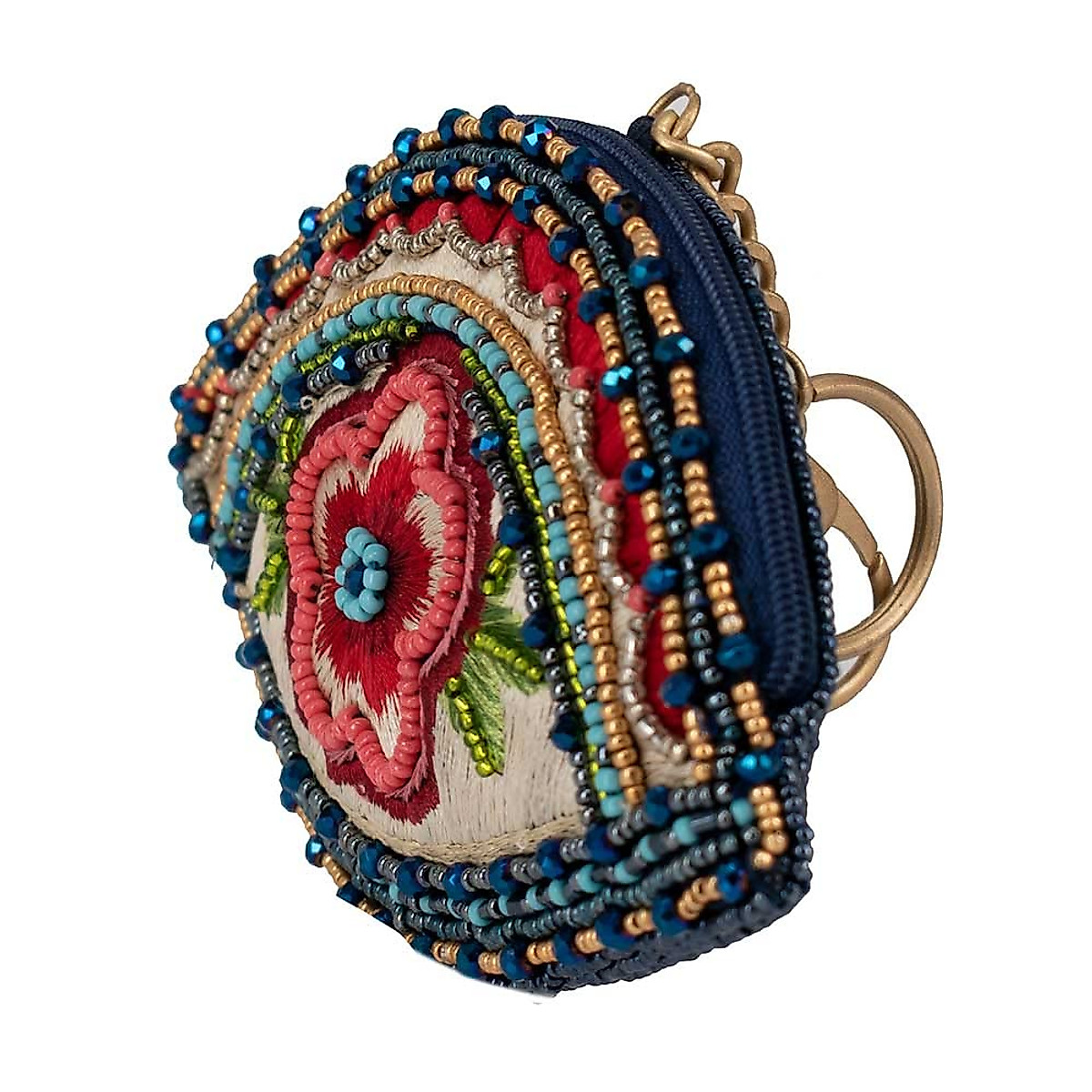 Mary Frances Womens Mary Frances Beaded Coin Purse-key Fobs (Mystic) handbag, Multi, One Size US