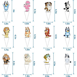 Blue Dog Birthday Party Supplies, 25PCS Blue Dog Cake Topper Decorations Cupcake Toppers for Kids Party Favor