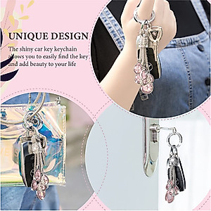 Bling Crystal Car Keychain for Women, Keychain Accessories With Rhinestones, Fashionable Car Key Chain for Car Keys Fit BMW Honda Audi Lexus Ford Mercedes Benz Nissan Cadillac Toyota (2 Pink)