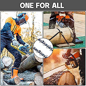 Honoson Mini Chainsaw Chain Chainsaw Chain Mini Guide Saw Chain Replacement Portable Mini Chainsaw Chain Guide Chain for 4 Inch 550W 24V 26V 36V Cordless Electric Chainsaw (4, 4)