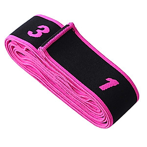Idiytip Latin Stretch Band Dance Stretching Straps Elastic Band for Gym Yoga Fitness Dancer Gymnastics Exercise,rose Red