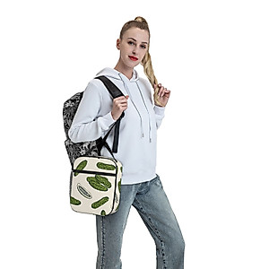 DICITNET Lunch Bag Pickle Cucumber Lunch Box Reusable Insulated Lunch Bag Ladies Men's Lunch Box Suitable for Camping Office School