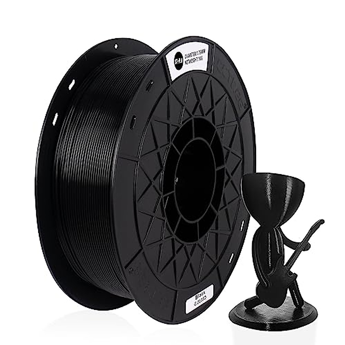 CCTREE PLA PRO Filament 1.75mm Black,3D Printing Filament Toughness PLA Plus 1kg Spool(2.2lbs) Dimensional Accuracy ± 0.03mm,ST-PLA (PLA+) Tough & High Rigidity Filament for Most FDM 3D Printers