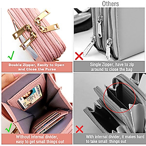 Borivilla Crossbody Cellphone Purse Shoulder Strap Travel Wallet Passport Credit Card Slot