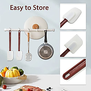 MYTASUY Silicone Spatulas Heat Resistant,Heavy Duty Rubber Spatulas Silicone Commercial , Commercial Silicone Spatulas Set for Kitchen Use, Silicone Cooking Utensils Sets of 2 (13.5 INCH)