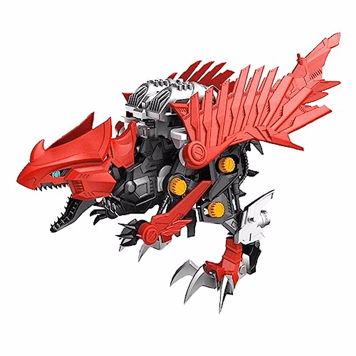 Convjosc Jurassic Toy Auto Diniosaur Walking Pterosaur Dinosaur Pyroraptor Installation Kits Powered by Motor Electric Beast Action Figure, Dino Raptor with Wings Robot