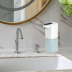 Eforcase Soap Dispenser, Automatic Foaming Hand Soap Dispenser Touchless Foam Soap Dispenser Rechargeable Bathroom Countertop Soap Pump for Bathroom Kitchen 15.2oz/450ml