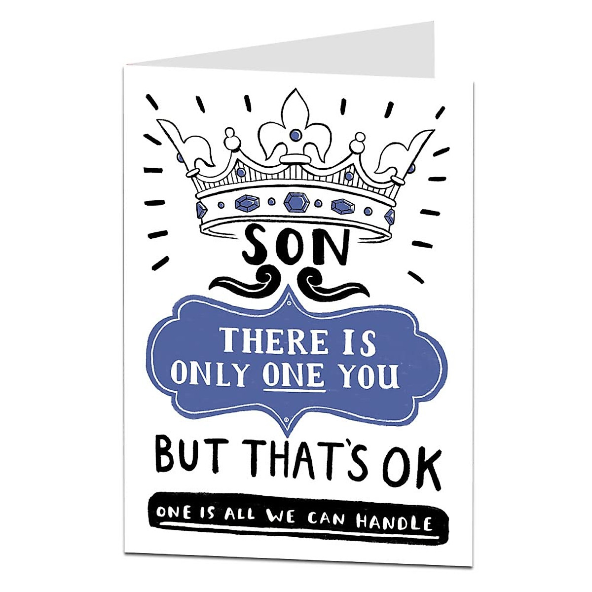 LimaLima Funny Son Birthday Card Cool Quirky Design Blank Inside To Add Your Own Personal Greeting