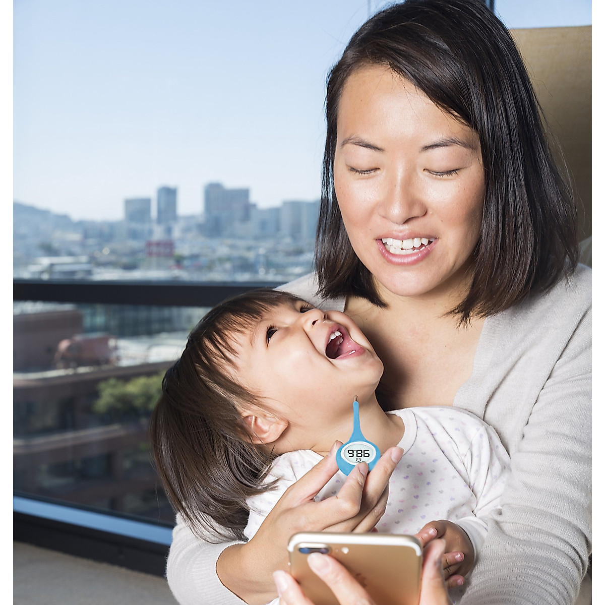 Kinsa Smart,Fever, Digital Medical Baby, Kid and Adult Termometro - Accurate, Fast, FDA Cleared Thermometer for Oral, Armpit or Rectal Temperature Reading - QuickCare