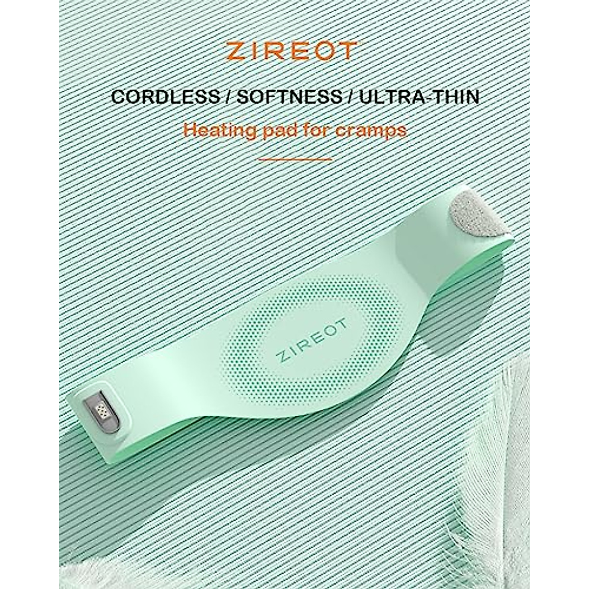 Cordless Heating Pad for Back Pain Relief-Portable Heating Pads for Cramps-Heated Back Wrap with Strap for Lower Back Pain Waist Lumbar Abdomen Arm and Leg (Large) Grey