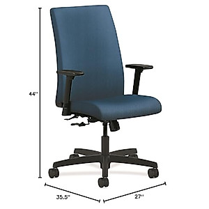 HON Ignition Series Mid-Back Work Chair - Upholstered Computer Chair for Office Desk, Regatta (HIWM1)