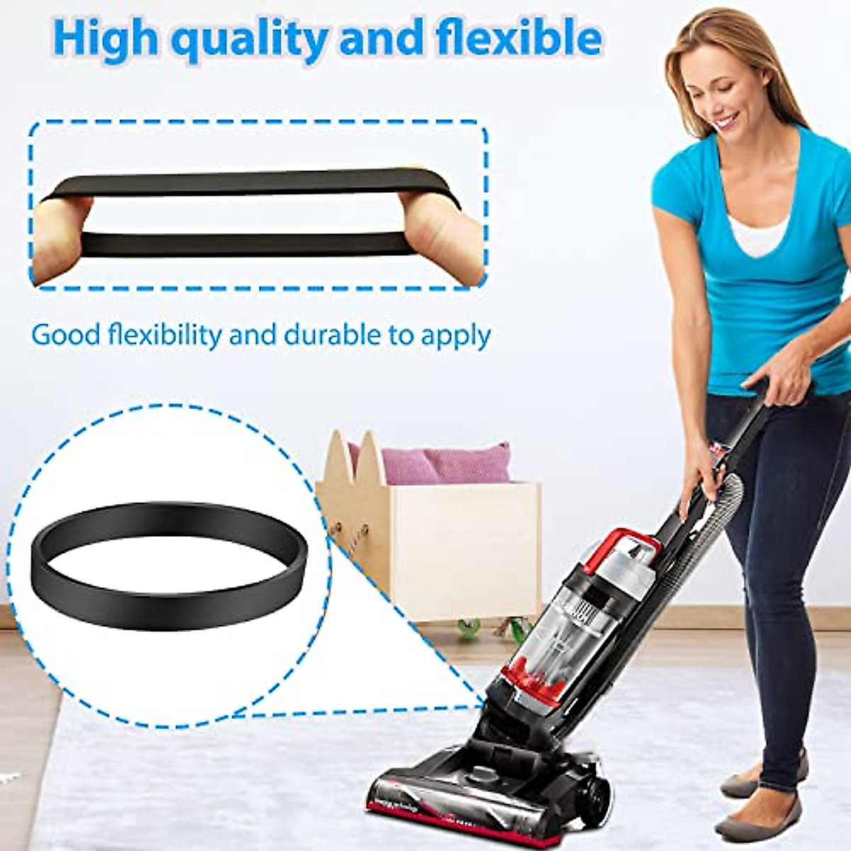 Vacuum Belt for Bissell Style 7/9/10 P/N 3031120 2252 2254 2259 1793, Vacuum Cleaner Belts Replacement Belt for Powerforce Helix Cleanview Powerlifter Swivel Rewind, Replace Part 2031093,3031123,32074