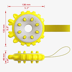 Knowish Dog Chew Toy Crab Shaped Throw and Catch Ring Toys Interactive Play Exercise Durable Rubber Tur of War Small Medium Breeds Pet Toy (Blue)