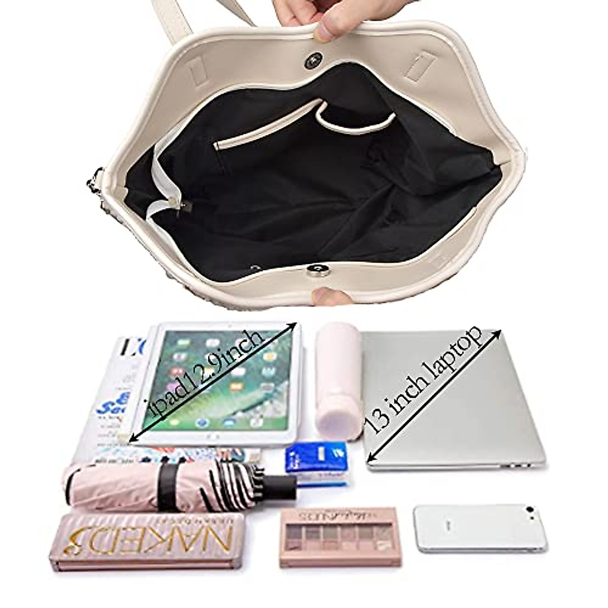 Large Fleece Sherpa Purse Teddy Plush Fluffy Furry Fuzzy Tote Bag Faux Fur Handbags for Women Ladies Crossbody Shoulder