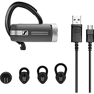 Sennheiser Presence Grey Business (100659) - Dual Connectivity, Single-Sided Bluetooth Wireless Headset for Mobile Devices,Grey