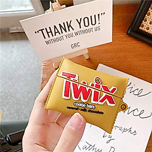 YLFYSF Airpods Pro Silicone Case 3D Cartoon Funny Cute Cover Compatible for Apple Airpods Pro [Snacks Food Series 1] (Chocolate Twix)