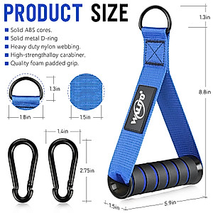 WALITO Exercise Handles, Replacement Cable Machine Attachments for Home Gym Equipment, Pulley System, Pilates, Resistance Bands, Strength Trainer, Heavy Duty Working Out Handles Accessories