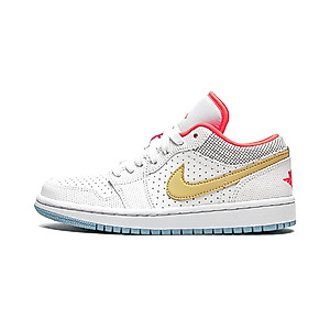 Jordan Womens WMNS Air 1 Low SE DC9509 100 White/Sesame/Flash Crimson - Size 11W