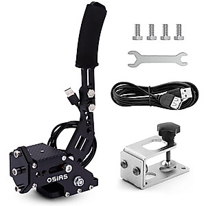 OSIAS 64Bit PC USB Handbrake?Sim Handbrake With Clamp for Racing Games Logitech T500 G25/G27/G29 T500 T300 FANATECOSW Dirt Rally ?DiRT Rally 2/4,LFS