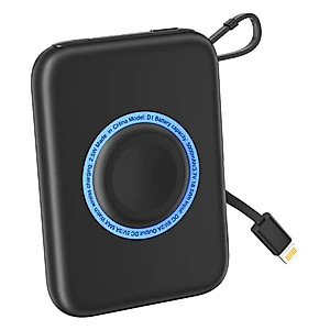 Portable Wireless Charger for Apple Watch, 5000mAh Magnetic iWatch Charger Power Bank with Built in Cable, Travel Battery Pack for Apple Watch Series 8/Ultra/7/6/5/4/3/2/SE/Nike& iPhone 14/13/12/11