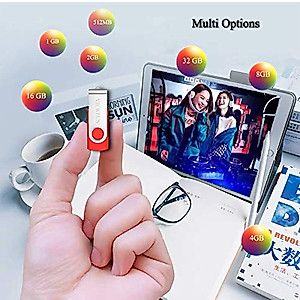 Flash Drive 8GB 5pcs Pack USB Memory Stick USB Flash Jump Drive with LED Indicator and lanyards by Viewfun (8GB, 5PCS-Multicolors(Red,Black,Blue,Green,Violet))