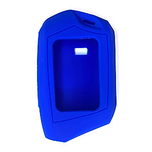 TTocenb black and blue RFX-2WT9-FM T9 Key Silicone Sleeve Waterproof Dirt Tolerance 2WT9R for FM 2-Way 3000-FT LCD 4 Side Buttons Silicone Shell only New Compatible Replacement For Compustar Part 2pcs