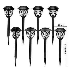 LANSGARINE Solar Pathway Lights Outdoor Waterproof,Solar Powered Garden Stick Lights, LED Solar Yard Lighting for Landscape,Lawn, Patio, Walkway, Driveway