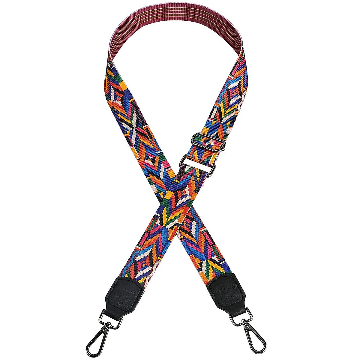Ayliss 52'' Purse Strap Replacement Guitar Style Crossbody Strap for Handbags (Colorful Stripes)