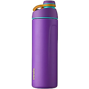 Owala Twist Insulated Stainless Steel Water Bottle for Sports and Travel, BPA-Free, 24-Ounce, Hint of Grape