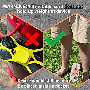 Pulpo Safety Cell Phone Leash - Anti-Drop Cell Phone Harness Compatible with Most Smartphones - Heavy Duty Retractable Tether - Anti Theft Phone Strap Lightweight Case Friendly Leash - Annoying Orange