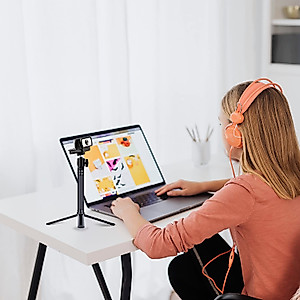 JCWINY 30" Tall Webcam Stand Tripod Extendable Desktop Tabletop Webcam Tripod Web Camera Mount Aluminum Desk Tripod Stand for Logitech Brio Webcam C925e C922x C930e C922 C930 C920 C615 iPhone Camera